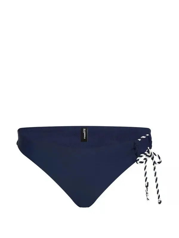 Karl Lagerfeld Signature Nautical Bikini Bottom - Blue