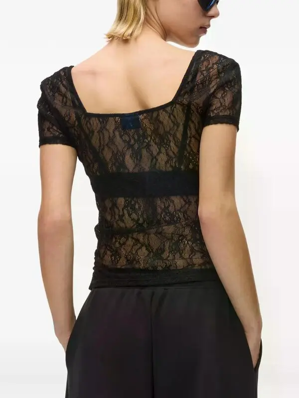 Karl Lagerfeld Lace Square-neck Blouse