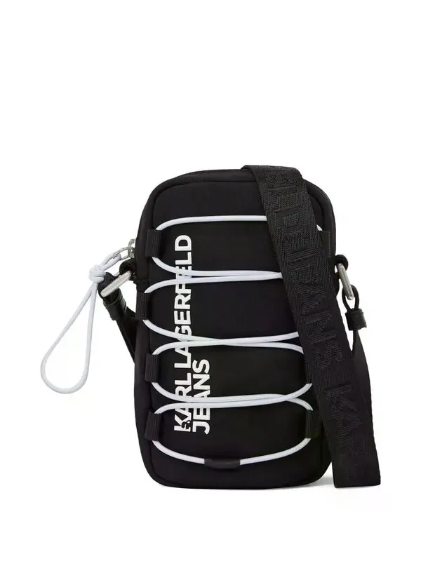 Karl Lagerfeld String Utility Phone Pouch - Black