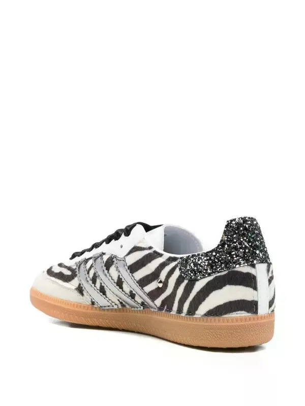 Adidas Samba Zebra Print Sneakers - White