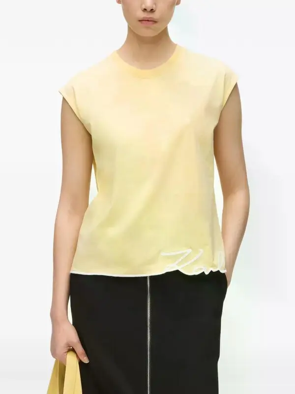 Karl Lagerfeld Signature Hem Tank Top