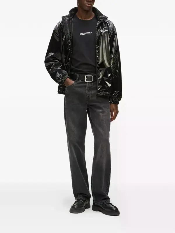Karl Lagerfeld Zip-up Hooded Jacket