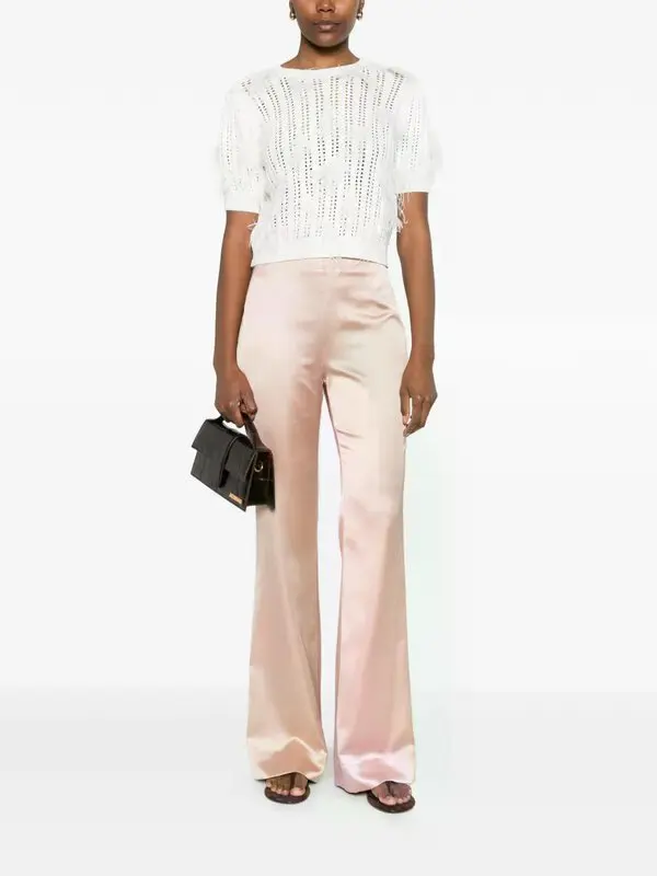 Pinko Pinolo Satin Flared Trousers - Pink