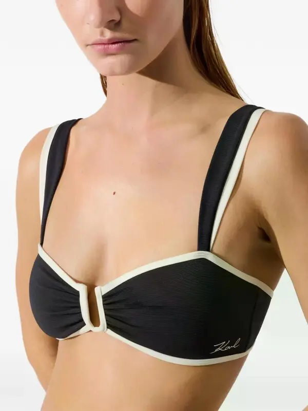 Karl Lagerfeld Signature Bandeau Bikini Top