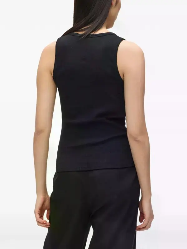 Karl Lagerfeld Ribbed Logo Detail Tank Top