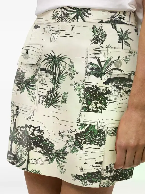 Karl Lagerfeld Mini Printed Pocket Skirt