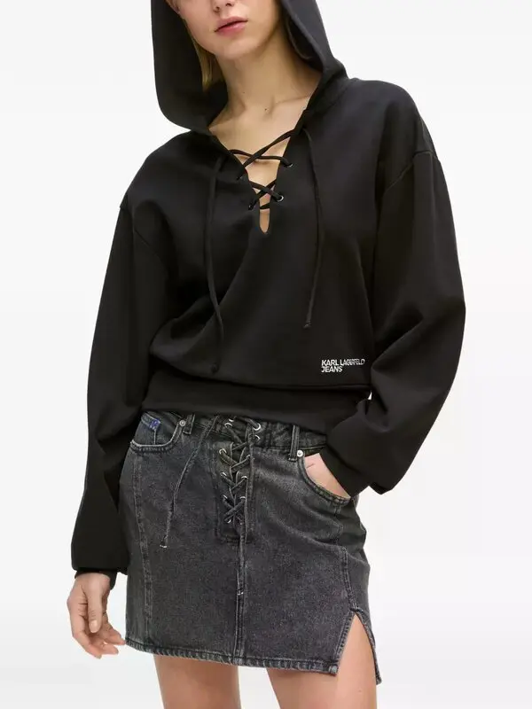 Karl Lagerfeld Lace-up Hoodie