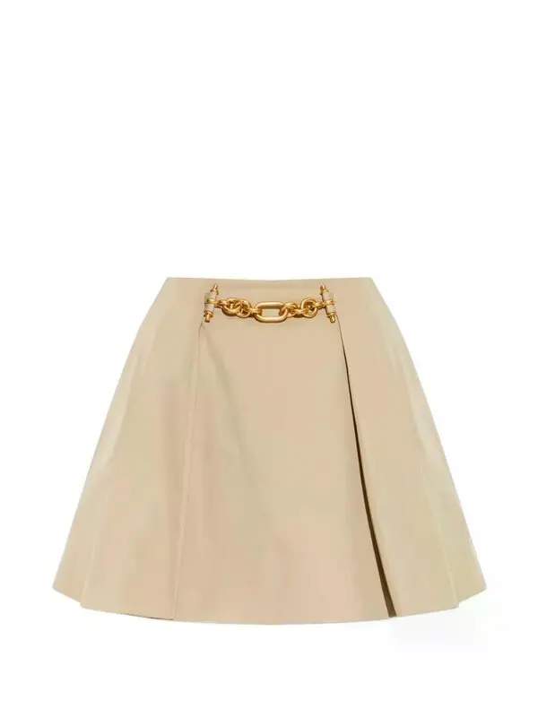 Balmain Chain-embellished A-line Skirt - Neutrals