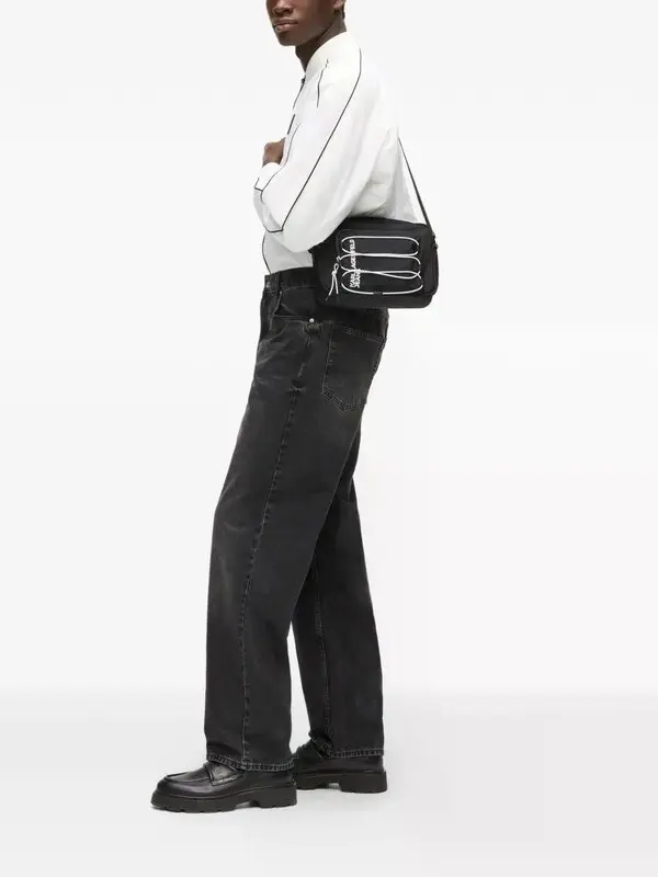 Karl Lagerfeld String Utility Shoulder Bag - Black
