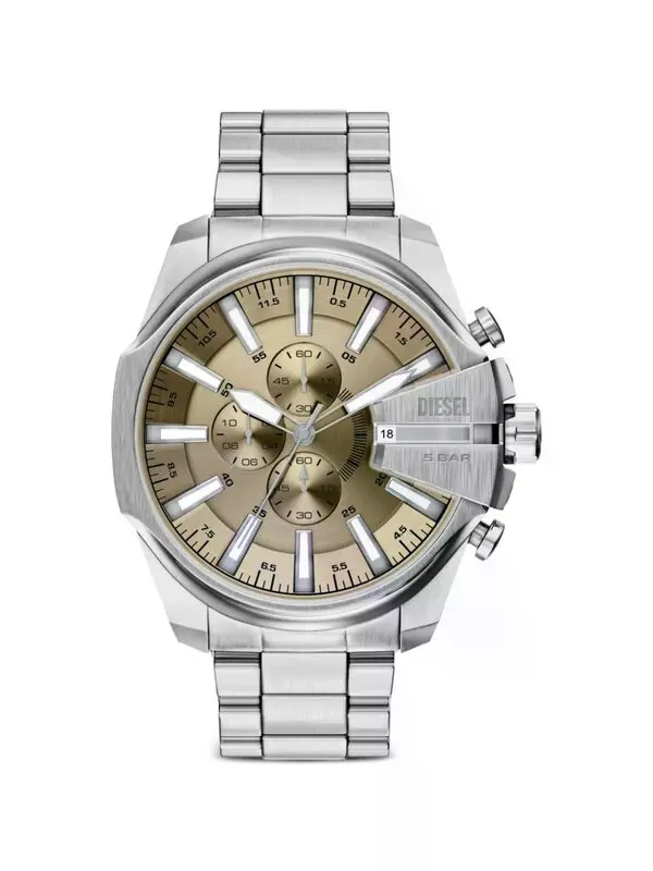 DIESEL® Mega Chief Slim Quartz Chronograph Watch - Silver
