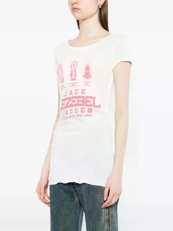 JADE JAGGER Logo Print T-shirt
