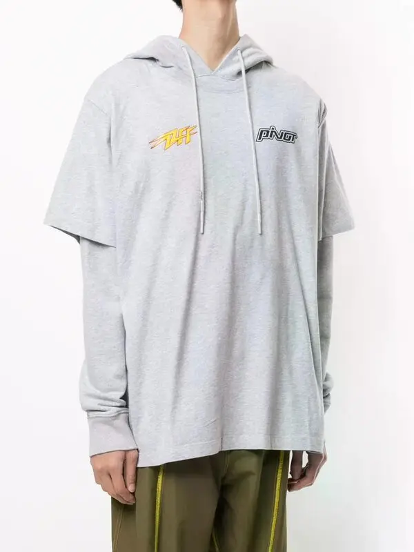 Off-White Cotton Hoodie With Logo Print