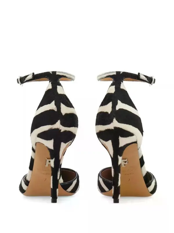 FERRAGAMO Pony Skin Zebra Print Stiletto Pumps