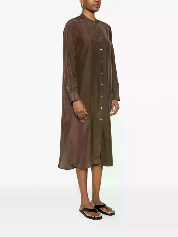 P.a.r.o.s.h Buttoned Midi Dress With Long Sleeves