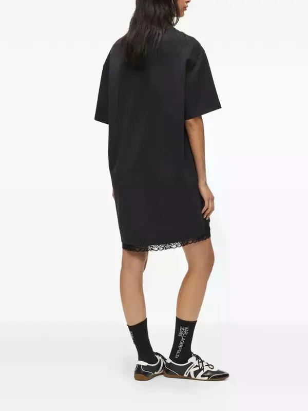 Karl Lagerfeld Lace-hem Mini Dress
