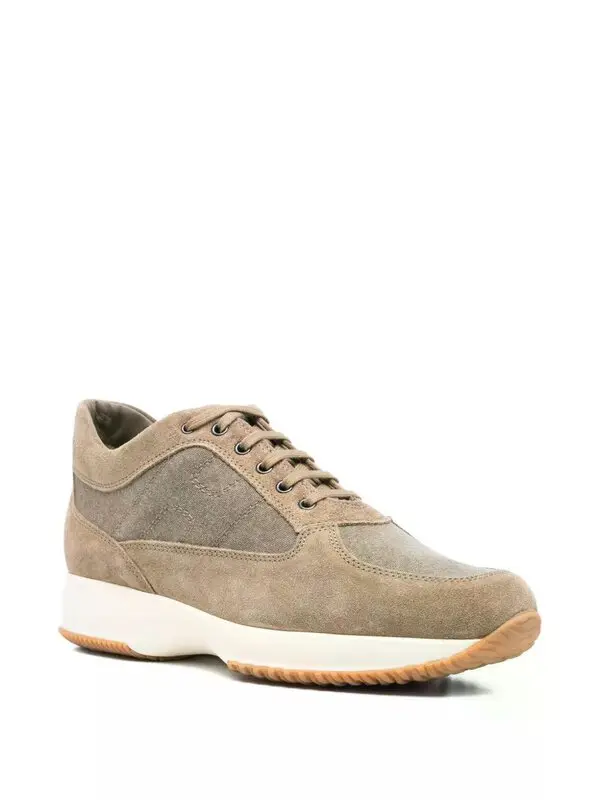 Hogan Panelled Lace-up Sneakers - Neutrals