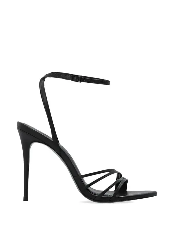 BLACK SUEDE STUDIO Ella Leather Sandals With Buckle Fastening - Black