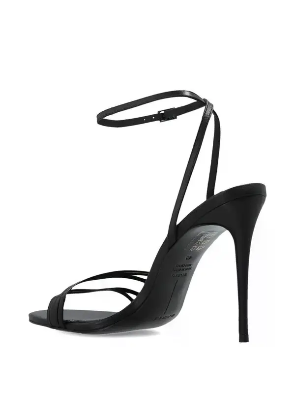 BLACK SUEDE STUDIO Ella Leather Sandals With Buckle Fastening - Black