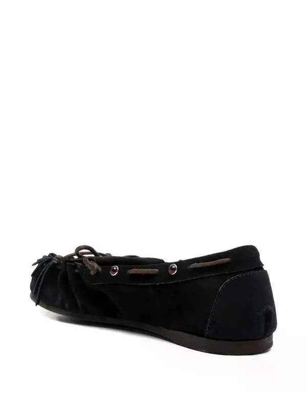 P.a.r.o.s.h Flat Loafers With Fringe Detail - Blue