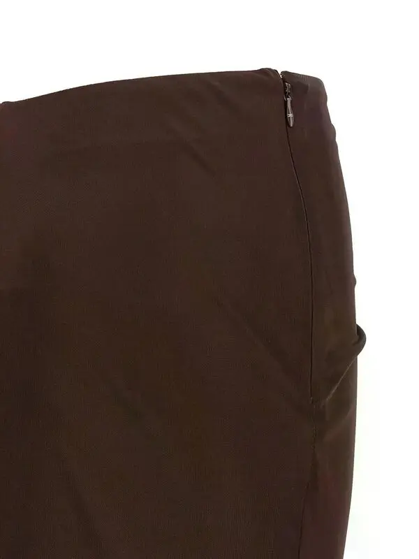 Elisabetta Franchi Knot Split Maxi Skirt - Brown
