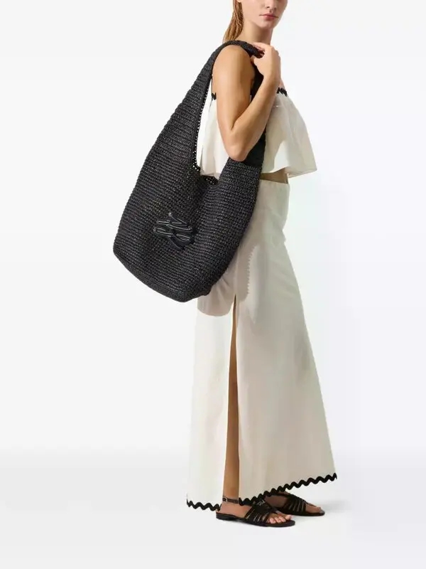 Karl Lagerfeld Signature Scallop Maxi Skirt - Neutrals