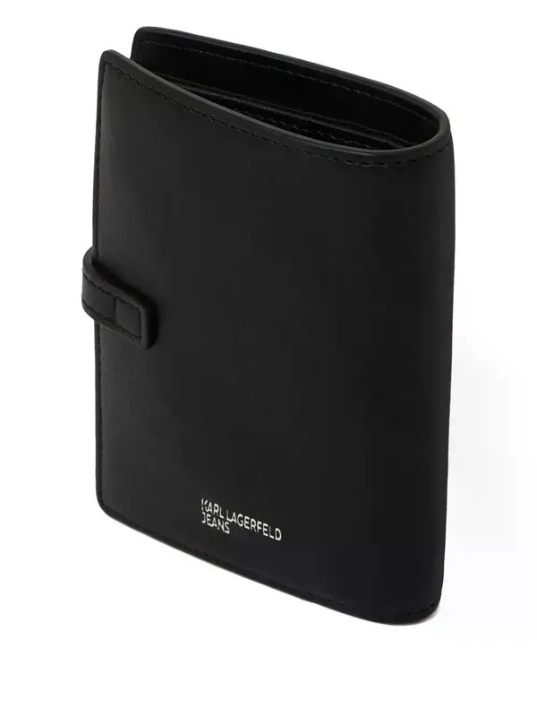 Karl Lagerfeld Logo-plaque Bifold Wallet - Black