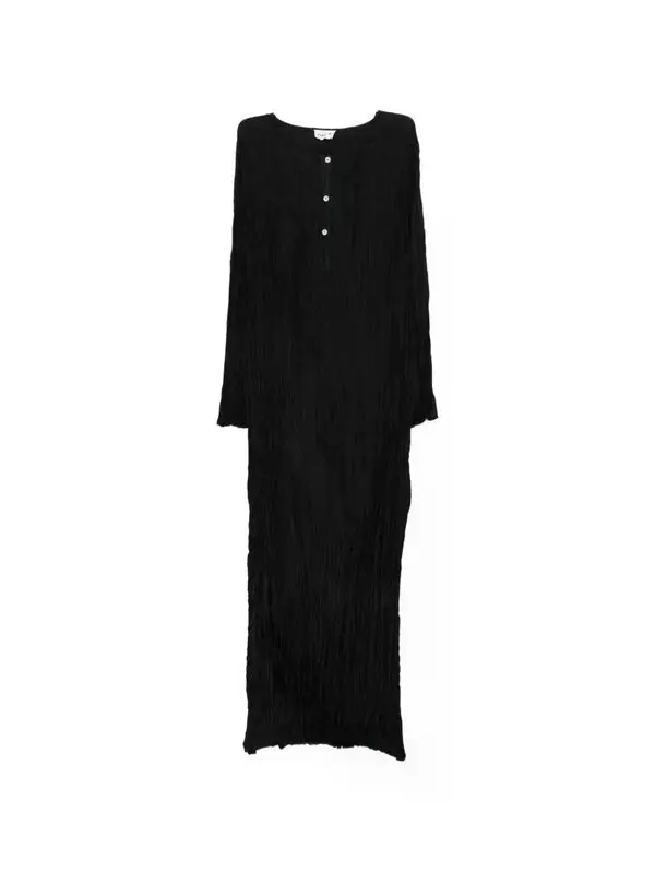 P.a.r.o.s.h Textured Midi Dress - Black