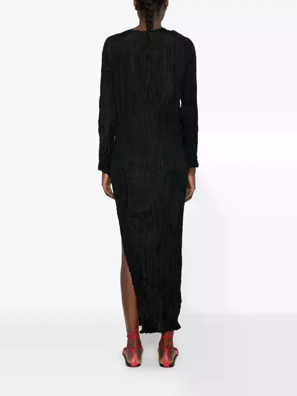 P.a.r.o.s.h Textured Midi Dress - Black