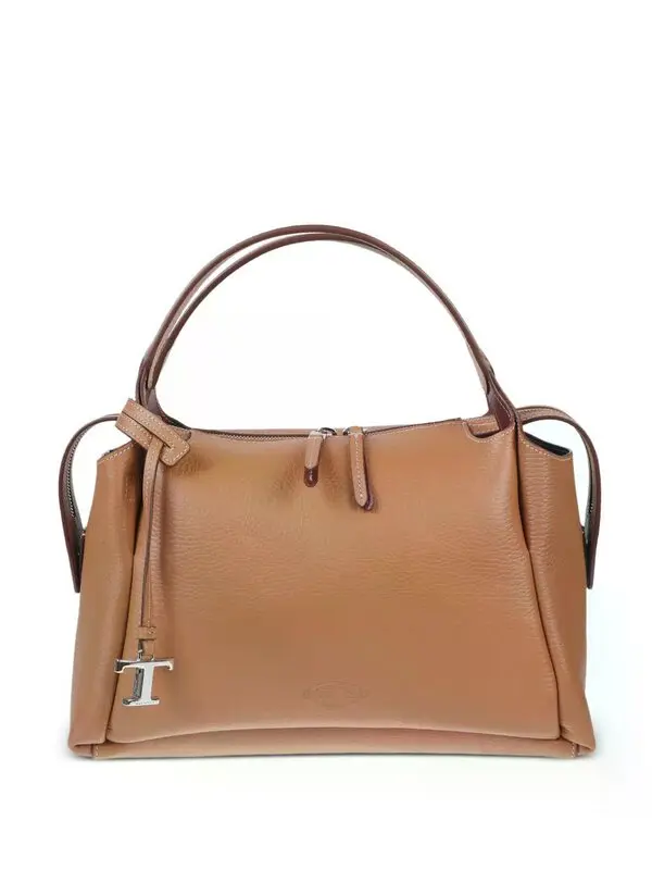 TOD'S Logo-charm Shoulder Bag - Neutrals