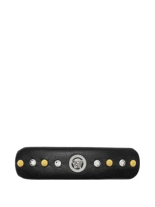 Versace Medusa Embellished Hair Clip - Black