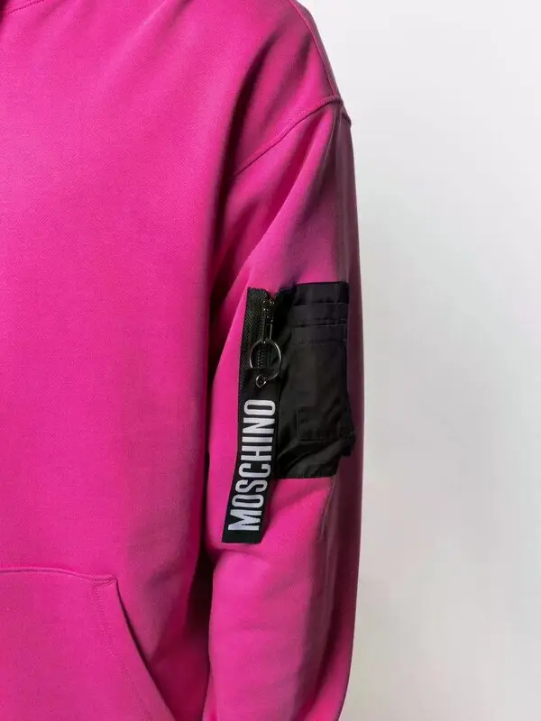 Moschino Zip Pull Pocket-detail Hoodie