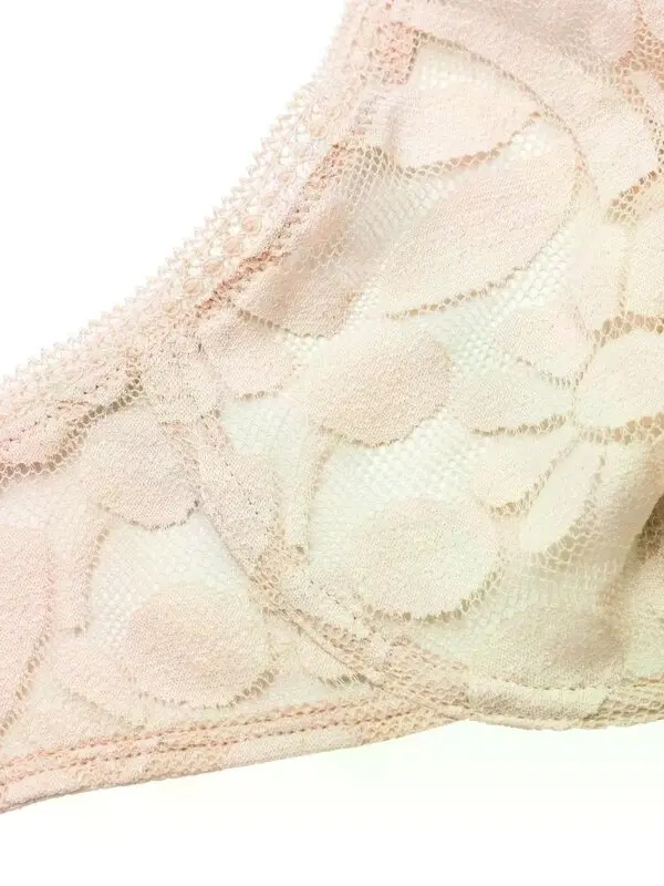 ERES Floral-lace Embroidered Full-cup Bra - Pink