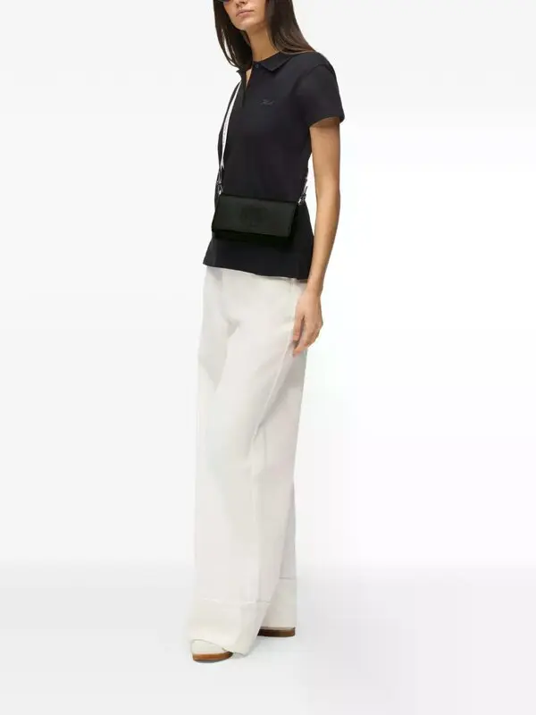 Karl Lagerfeld Mini K/circle Leather Crossbody Bag - Black
