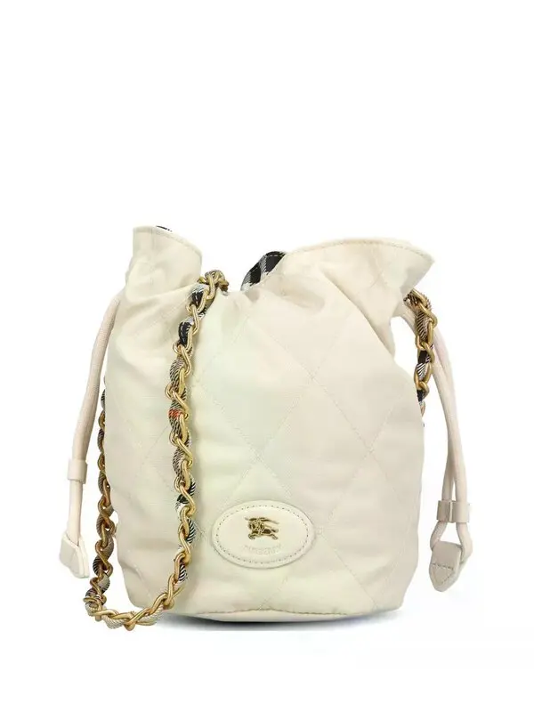 Burberry Mini Logo-plaque Bucket Bag - Neutrals