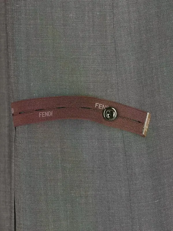 Fendi Straight Midi Skirt With Button Detail