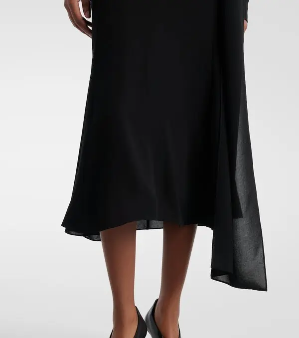 MUGLER Crepe Midi Dress