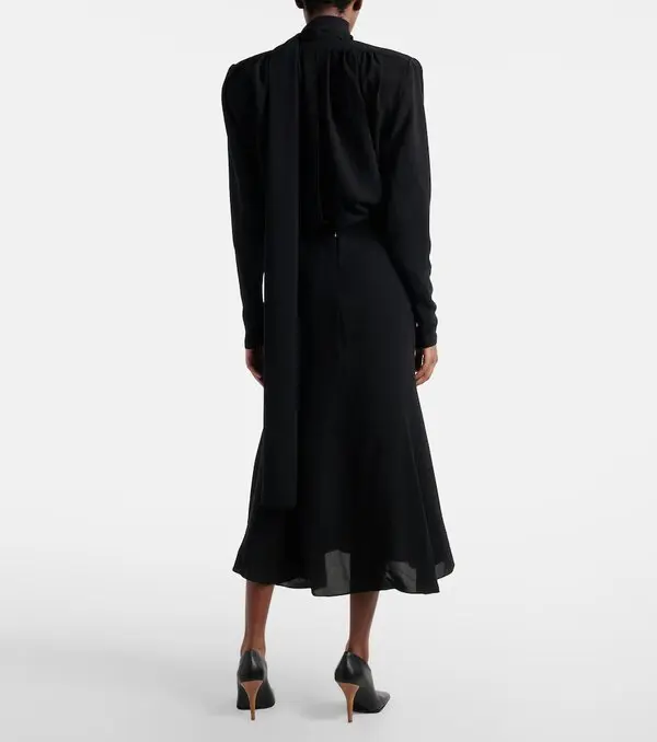 MUGLER Crepe Midi Dress