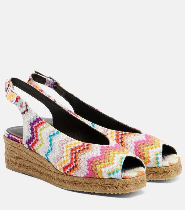 Missoni Zigzag Espadrille Wedges - Multicoloured