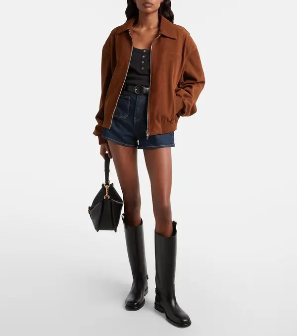Veronica Beard Elijah Denim Shorts In Indigo Rinse