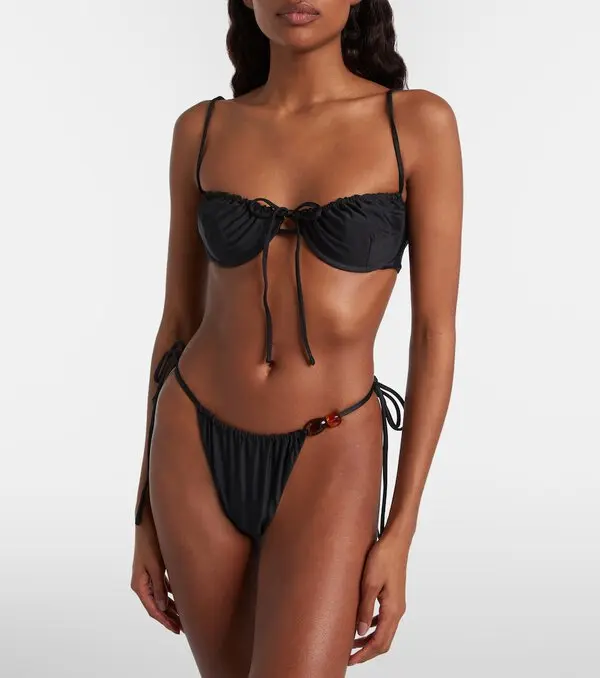 Faithfull The Brand Ombra Embellished Bikini Bottoms