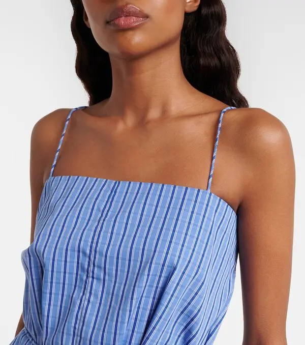 Faithfull The Brand Riatto Checked Cotton Romper