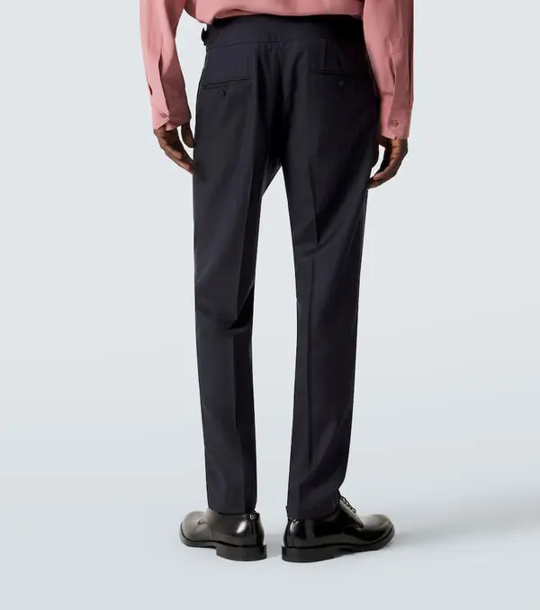 Dolce & Gabbana Chalk Stripe Virgin Wool Slim Trousers