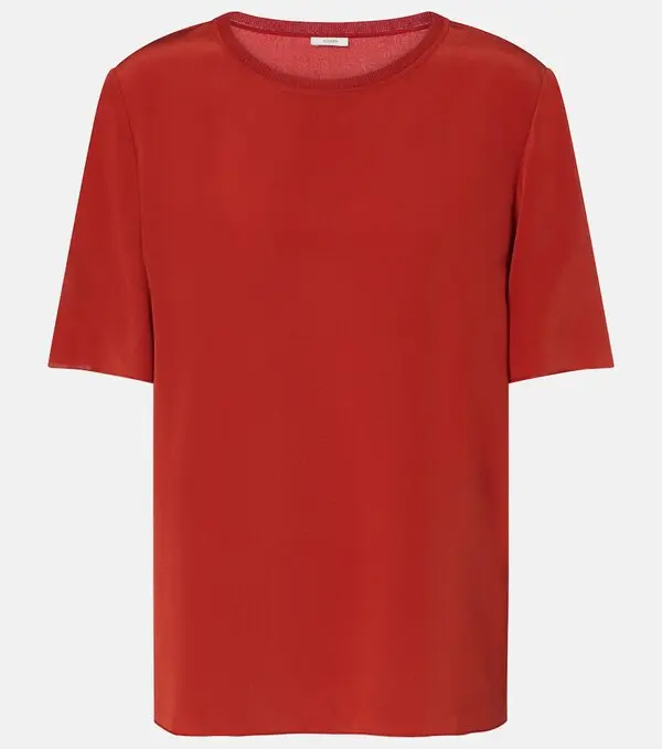 JOSEPH Rubin Silk Crepe Top - Orange