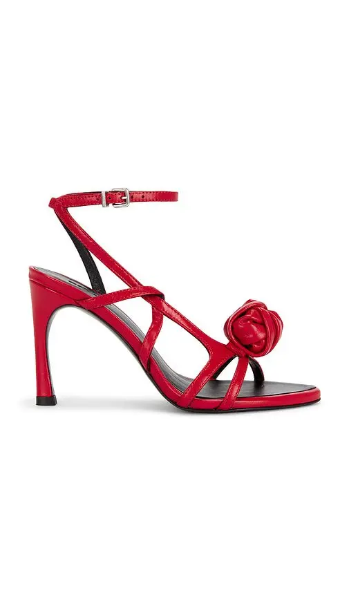 ROTATE BY BIRGER CHRISTENSEN Knot Detail Stiletto Sandal - Red