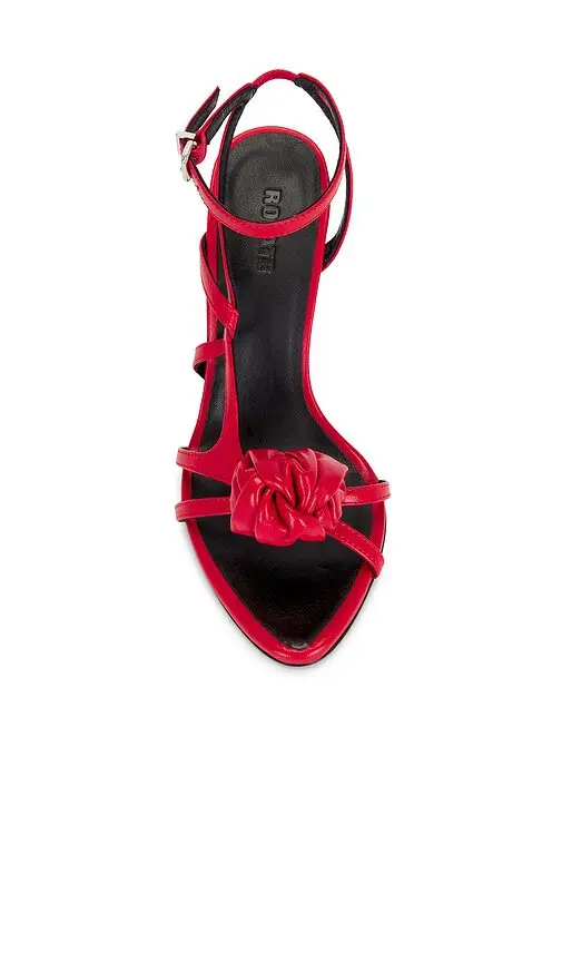 ROTATE BY BIRGER CHRISTENSEN Knot Detail Stiletto Sandal - Red