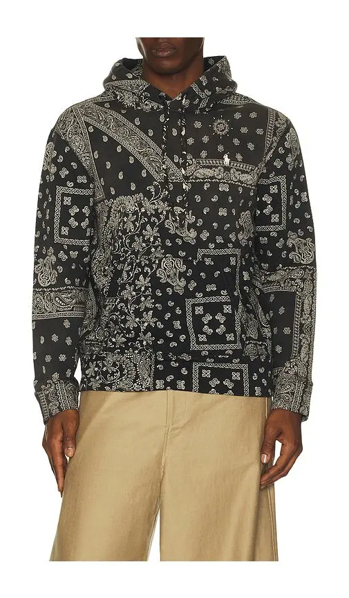 Polo Ralph Lauren Bandana Print Fleece Hoodie - Black