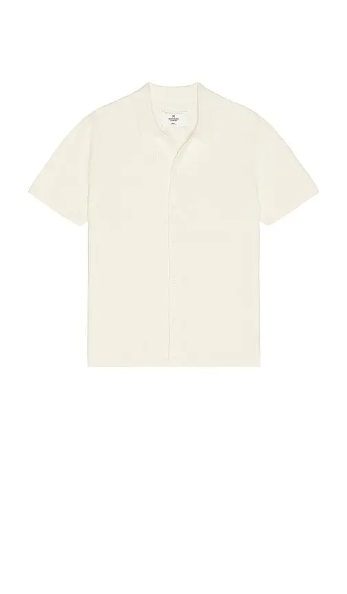Reigning Champ Cotton Linen Piazza Shirt In . Also - Cream