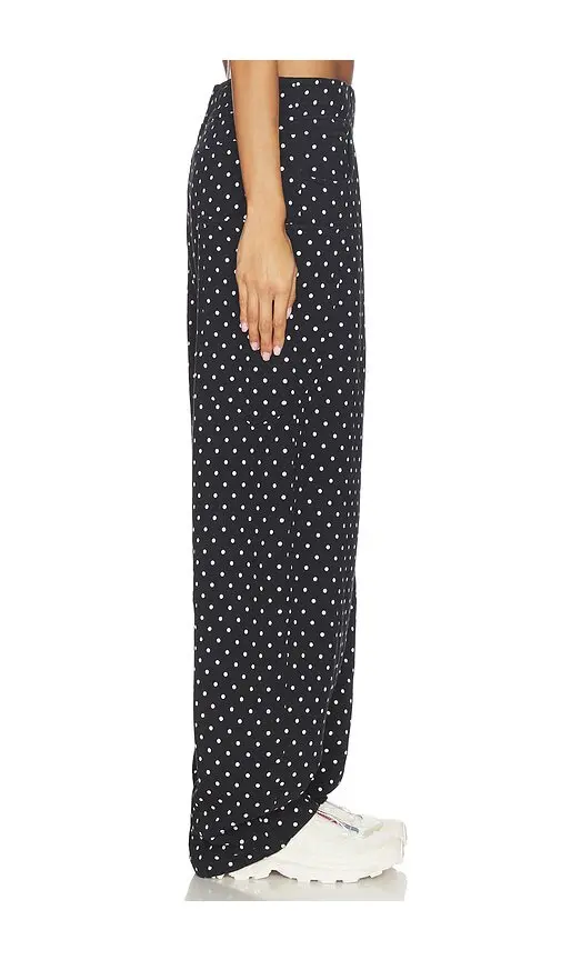 AFRM Ryan Barrel Sweats With Polka Dot Print - Black