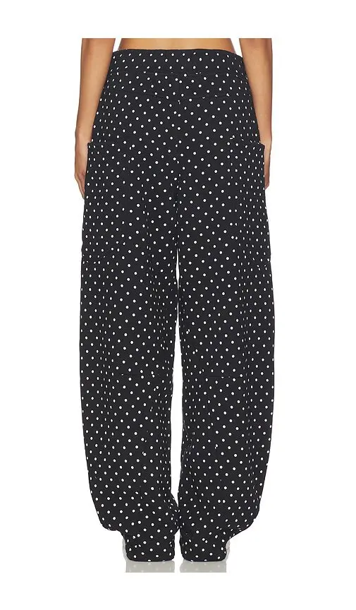 AFRM Ryan Barrel Sweats With Polka Dot Print - Black