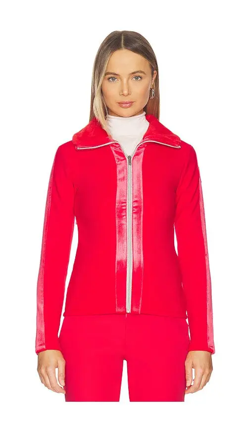 MY SUNDAY SKI Ribbed Zip Up Mid Layer Jacket